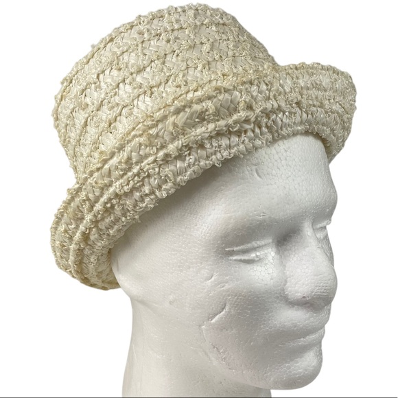 Vintage | Accessories | Vintage Woven Rattan Farming Top Hat White ...